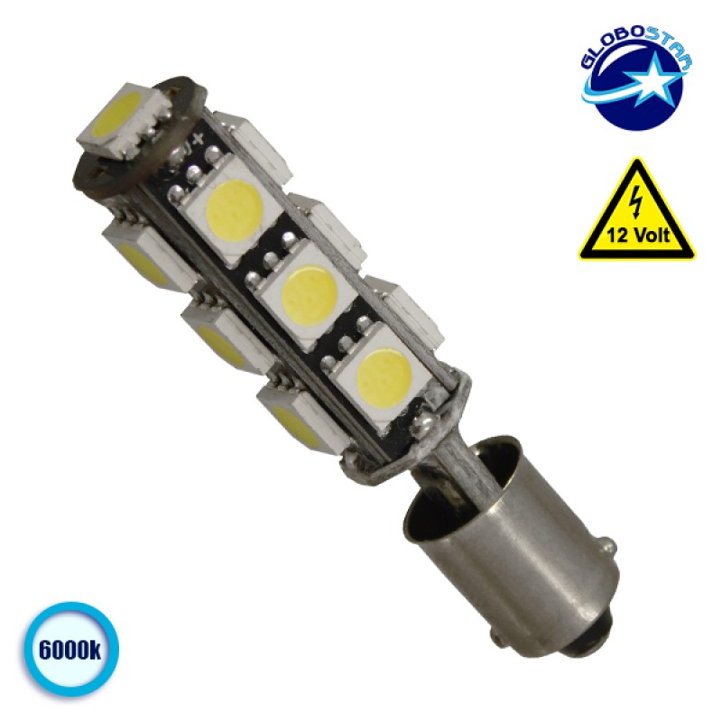 GloboStar® BA9S - T4W 72000 Λάμπα Αυτοκινήτου Can LED Can Bus με 13 SMD ...